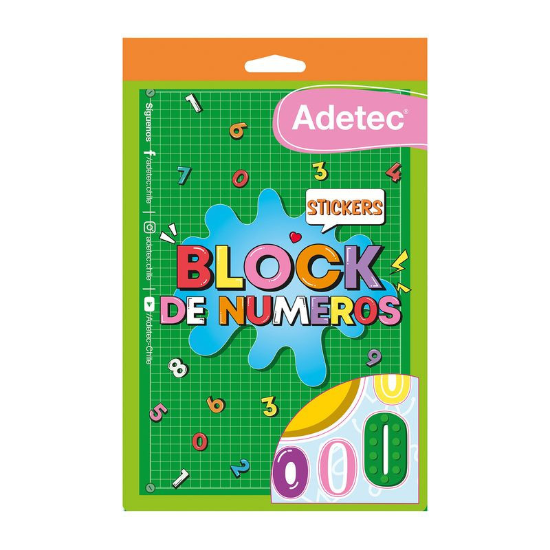BLOCK DE STICKERS +250 DE NUMEROS